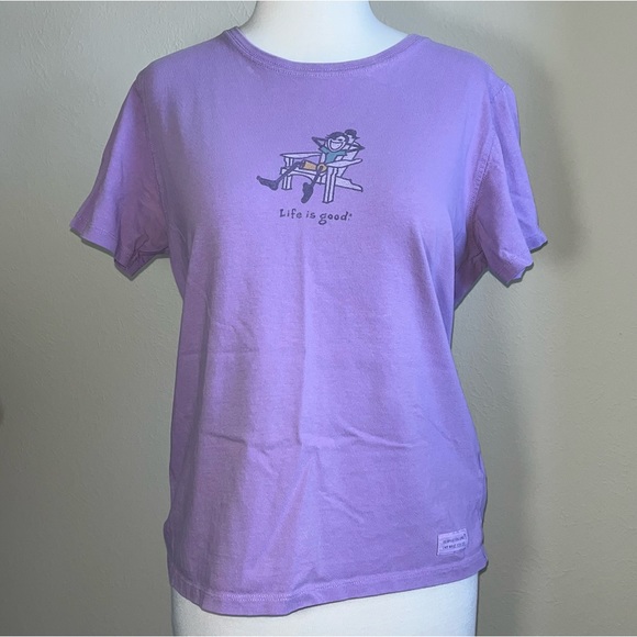 Life Is Good | Tops | Lavender Life Is Good Tee Shirt | Poshmark